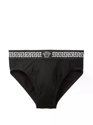 Versace Cotton-jersey Briefs - Black