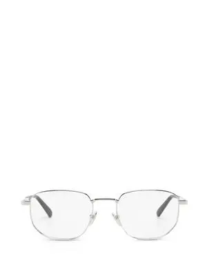 Gucci Geometric Frame Eyeglasses - Silver