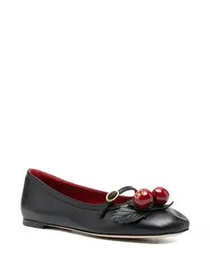 Valentino Garavani Cherry Embellished Ballet Flats