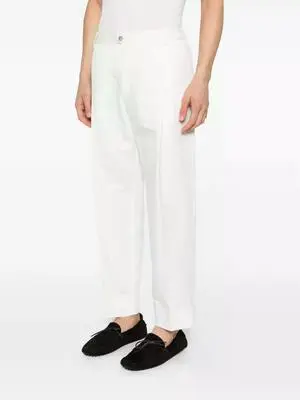 BRIGLIA 1949 Pleated Front Button Closure Trousers - White