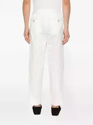 BRIGLIA 1949 Pleated Front Button Closure Trousers - White
