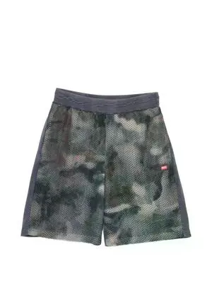 DIESEL® Camouflage Mesh Track Shorts - Blue