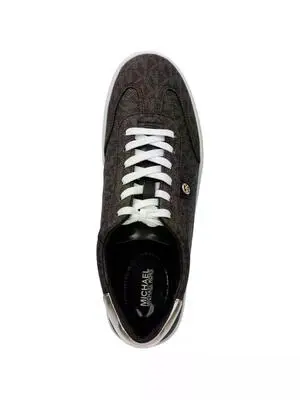 Michael Kors Scotty Logo Pattern Lace Up Sneakers