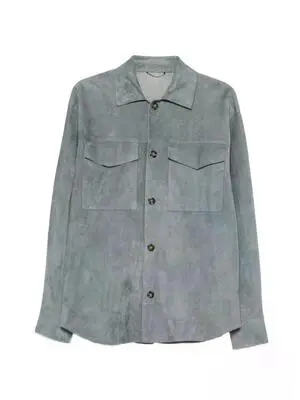 LARDINI Buttoned Pocket Shirt - Grey