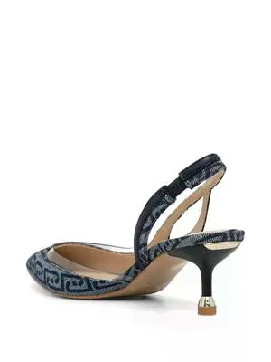 Liu Jo Denim Jacquard Slingback Pumps