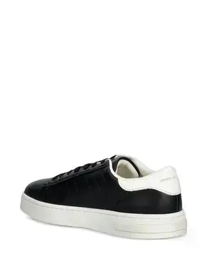 Armani Exchange Striped Lace-up Sneakers - Black