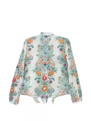 Just Cavalli Ruffled Print Blouse