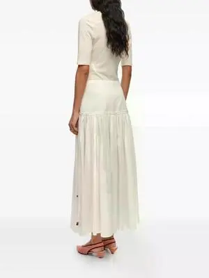 Bimba Y Lola Midi Gathered Cotton Skirt