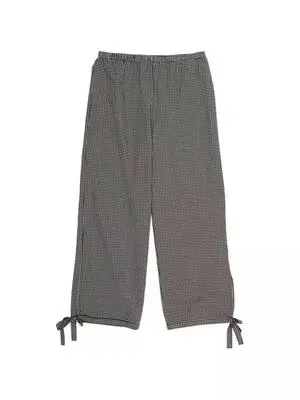 Bimba Y Lola Gingham Pattern Cuff-tie Trousers