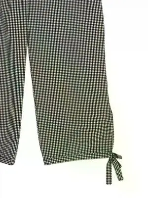 Bimba Y Lola Gingham Pattern Cuff-tie Trousers