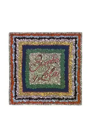 Bimba Y Lola Floral-print Scarf - Blue