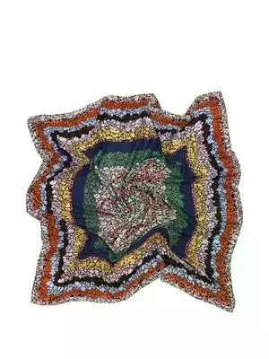 Bimba Y Lola Floral-print Scarf - Blue