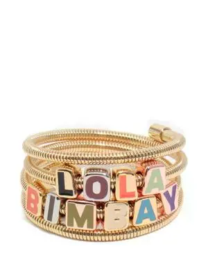Bimba Y Lola Dice-logo Coil Bracelet - Gold