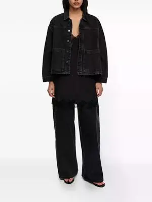 Bimba Y Lola Washed Cotton Patch Pocket Jacket