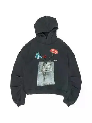 Bimba Y Lola Floral Print Hoodie - Black
