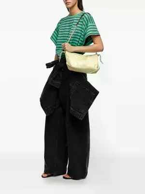 Bimba Y Lola Striped Embroidered T-shirt - Green