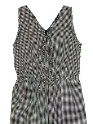 Bimba Y Lola Sleeveless Gingham Pattern Jumpsuit - Black