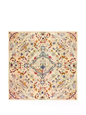 Bimba Y Lola Tropical Birds Patterned Scarf - Neutrals