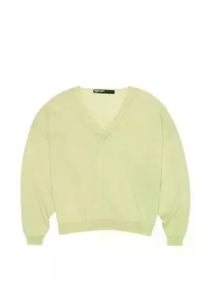 Bimba Y Lola Bimba Y Lola Lace-Trim V-Neck Top Green