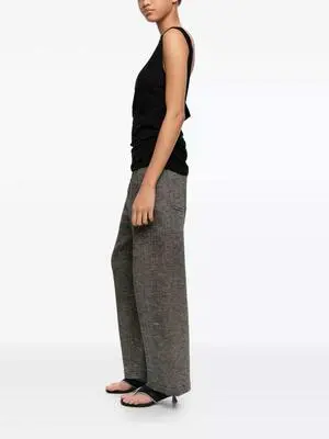 Bimba Y Lola Wide-leg Textured Trousers