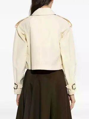 Burberry Button-fastening Cropped Jacket - Neutrals