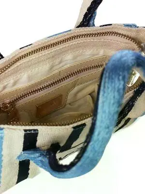V°73 Mini Striped Top Handle Shoulder Bag - Neutrals