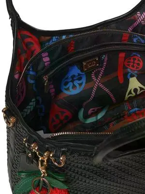 V°73 Zelda Woven Shoulder Bag - Black