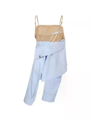 Mihara Yasuhiro Paneled Spaghetti Strap Top With Attached Shirt Detail