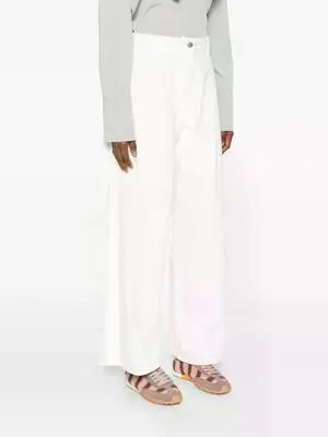 SYSTEM Button-fastening Pleated Jeans