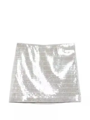 SYSTEM Sequin Embellished Mini Skirt - Silver