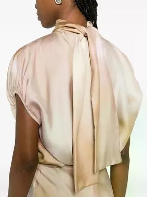 Fabiana Filippi Sleeveless Blouse With Gathered Shoulders