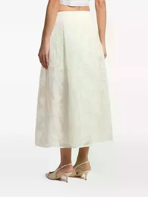 Peserico Floral Print Pleated Skirt