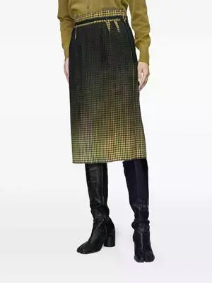 MAISON MARGIELA Faded Checks Midi Skirt