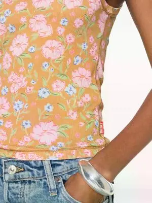 DIESEL® Floral Print Ribbed Tank Top