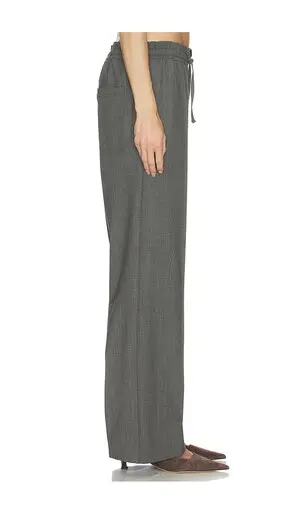 HELSA Wool Blend Drawcord Trousers - Grey