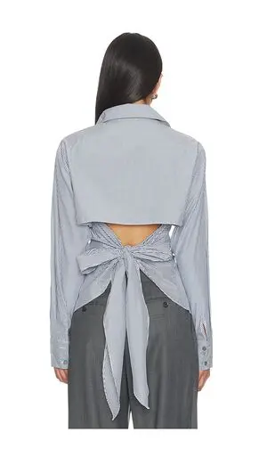 ALL THE WAYS Clarise Open Back Top - Grey