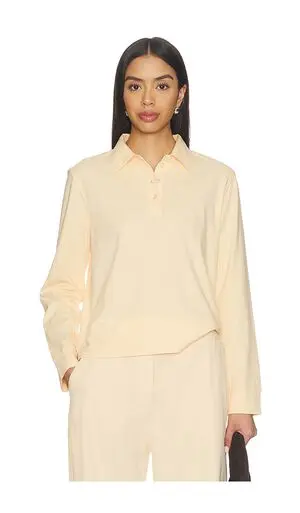 LESET LESET Margo Long Sleeve Polo Lemon