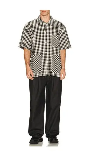 KAPPY DESIGN Gingham Check Linen Shirt