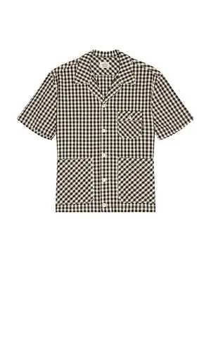 KAPPY DESIGN Gingham Check Linen Shirt