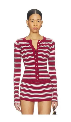 Frankies Bikinis Lenon Cloud Knit Sweater - Red