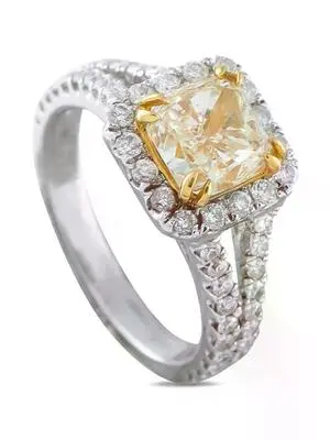 LB EXCLUSIVE 18k White Gold Embellished Diamond Ring - Silver