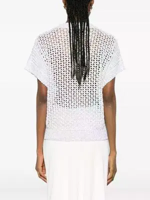 PANICALE Open Knit Short Sleeve T-shirt