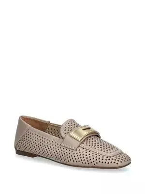 Liu Jo Openwork Leather Loafers - Neutrals