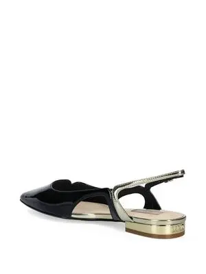 Liu Jo Pointed Toe Slingbacks With Mirrored Strap