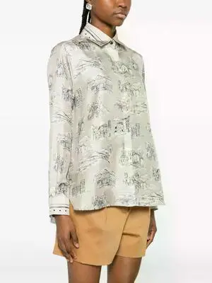 Max Mara Patterned Buttoned Shirt