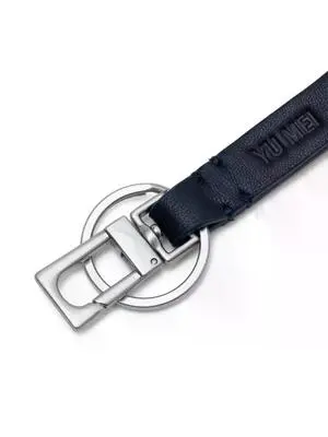 YU MEI Lambskin Key Fob - Blue