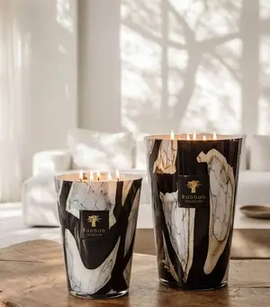 BAOBAB COLLECTION Stones Marble Maxi Candle - Grey