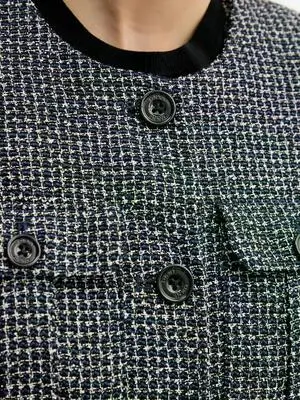 Dkny Textured Buttoned Pocket Jacket