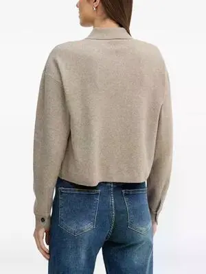 Dkny Knitted Cardigan With Polo Collar