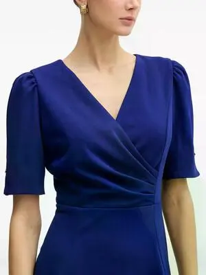 Dkny Puff Sleeve V-neck Mini Dress